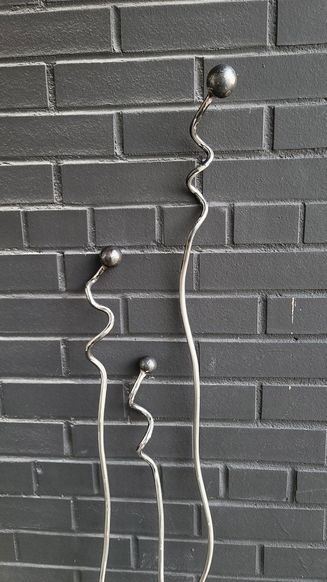 Curly Steel Garden Stakes (set of 3) – Lucky 7 Steel